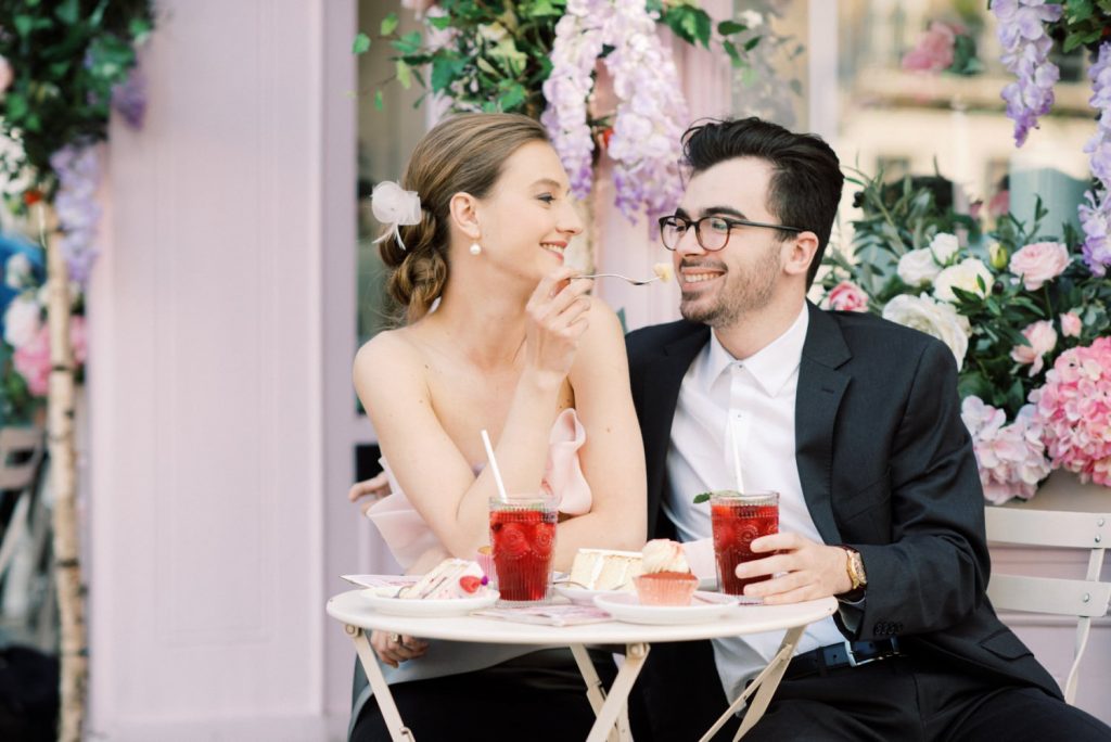 Julie & Drew, Peggy Porschen engagement, London - By José Chan